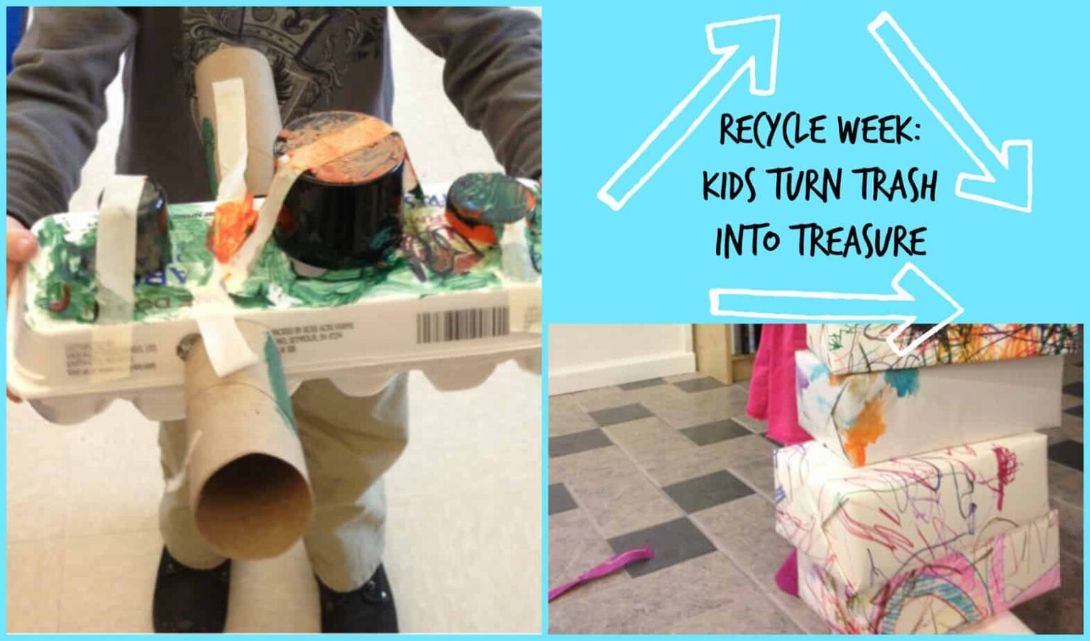 Recycle Week-Kids turn trash into treasure
