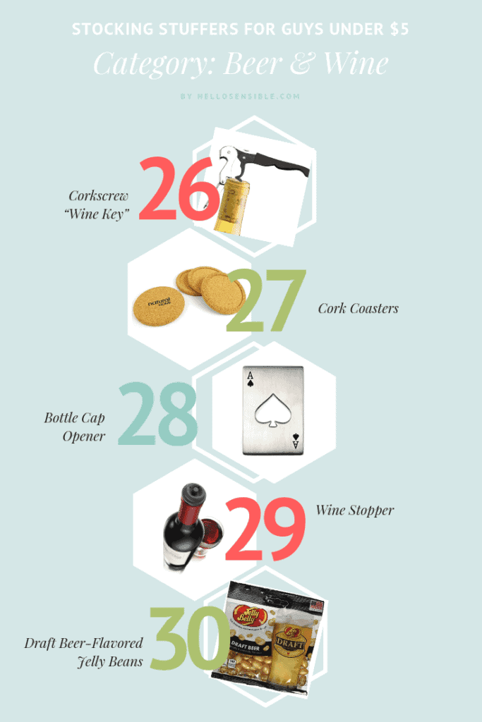 65 Unbelievably Good Stocking Stuffers for Guys Under $5 - Hello Sensible