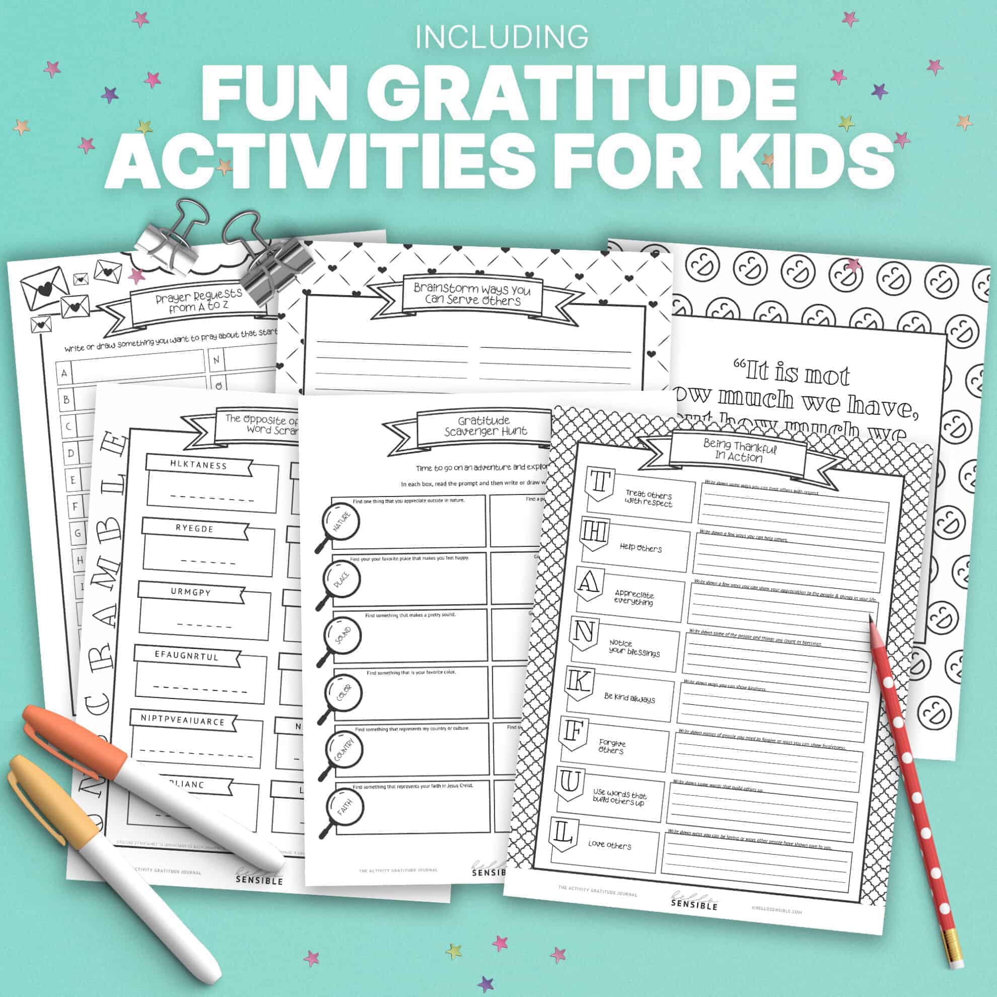 Kids Activity Gratitude Journal - Hello Sensible